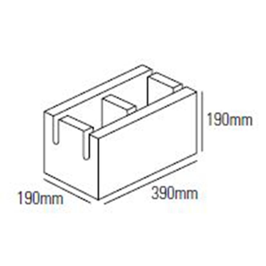 Adbri-Grey Block Knock-out Bond Beam 20.20 – Rock and Soil