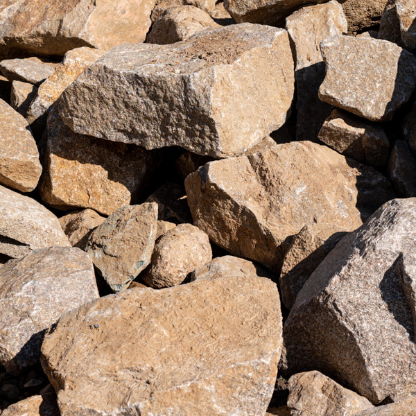 Granite 150-600mm Split Face Cubic Metre – Rock and Soil