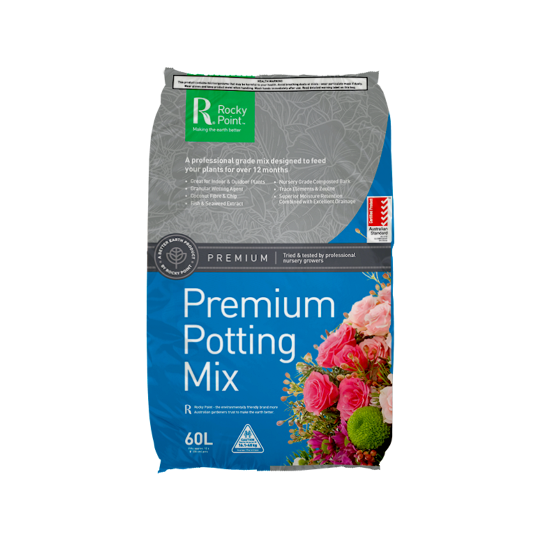 Rocky Point Premium Potting Mix 60ltr – Rock and Soil